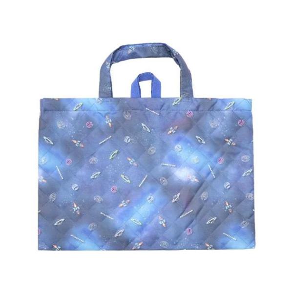 「レッスンバッグ」 ジュニアお稽古かばん キルトレッスンバッグ 宇宙 新入学 ニシオ キルティング素材の手作り風バッグで通園通学もバッチリ 入学 新学期にぴったりなスクール雑貨シリーズこちらはかわいい[レッスントートバッグ]キルティング素材...