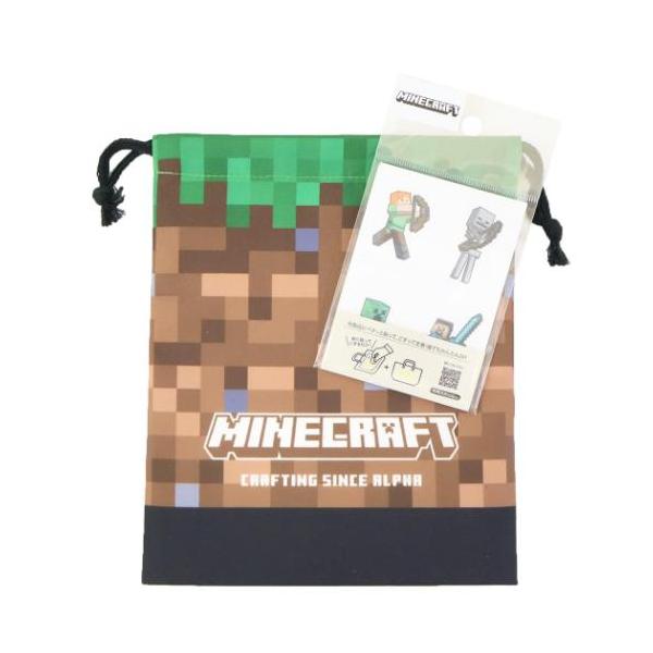 「巾着袋」 マインクラフト グッズ 巾着袋 Minecraft ゲームキャラクター ミニ巾着 シールデコ巾着S 新入学 新入園にぴったりなスクール雑貨シリーズ 入学 新学期にぴったりなマインクラフトのスクール雑貨シリーズこちらはとっても可愛...