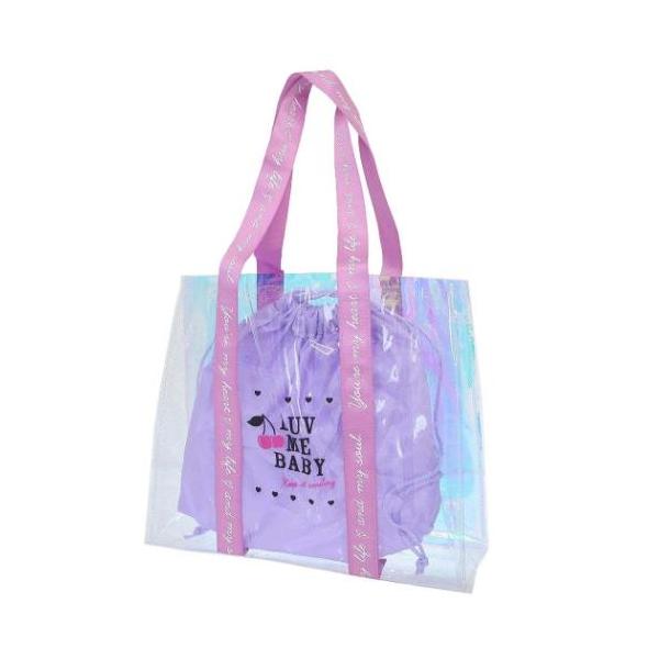 「プールバッグ」 プールバッグ ラメ＆オーロラトートビーチバッグ PINK ニシオ 海やプールはもちろん、キャンプ等の時にも大活躍のビーチバッグ トレンド感満載のプールバッグシリーズこちらはプールや海など夏のレジャーにぴったりな[ビニールト...