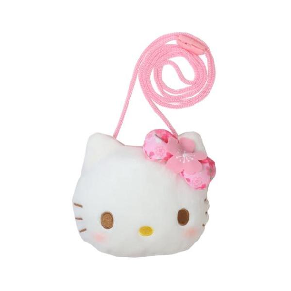 「ポーチ ポシェット」 ハローキティ キャラクター ネックポーチ フェイスポシェット 桜着物 サンリオ サンリオキャラクターの華やかな桜着物シリーズ 大人気サンリオキャラクターグッズにまたまた可愛いnewアイテム登場こちらはかわいい[フェイ...