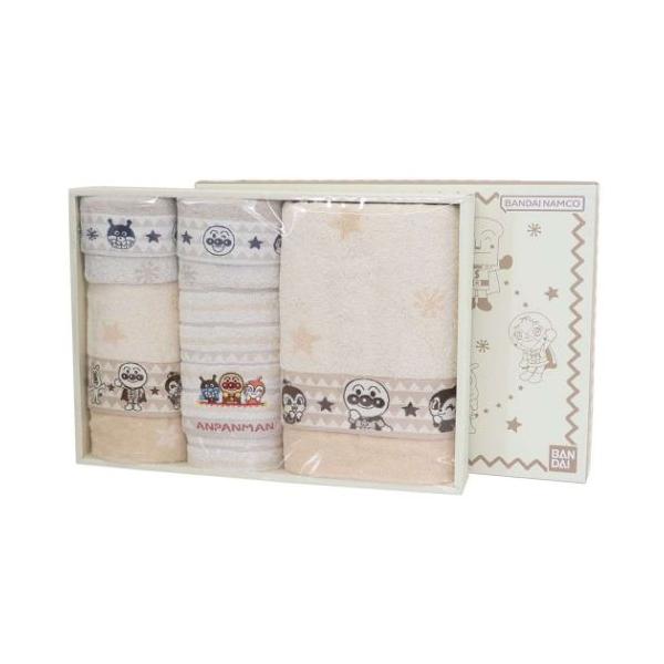 「ギフトタオル」 アンパンマン グッズ タオルギフトセット アニメキャラクター バスタオル＆フェイスタオル2枚＆ウォッシュタオル2枚 プレゼントにぴったり箱入りギフトタオル 大人気アニメ[アンパンマン]のかわいいタオルシリーズこちらは結婚、...