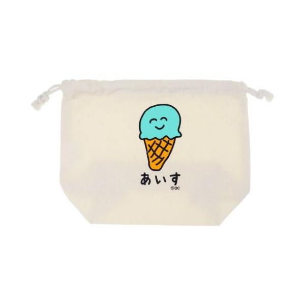 「巾着袋」 巾着袋 おえかきさん きんちゃくポーチ あいすさん！ オクタニ 小物入れにちょうどいいかわいい巾着ポーチ 大人気のおえかきさんシリーズグッズにまたまた可愛いnewアイテム登場こちらはとっても可愛い[マチ付き巾着袋]小物を入れたり...