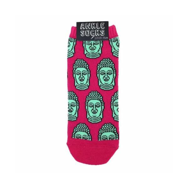 「靴下：レディース」 女性用靴下 レディースアンクルソックス BUDDHA オクタニ まとめ買いに 何枚あっても嬉しいプチプラSOCKS 毎日が楽しくなるキュートなZAKKAシリーズこちらはかわいいレディースソックスかわいいキャラクターがデ...