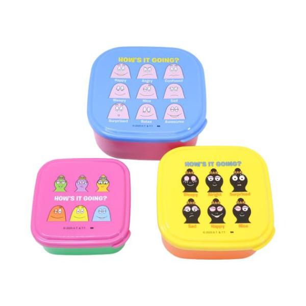 「お弁当箱 シール容器」 バーバパパ お弁当箱 シールランチボックス 3個入り 入れ子 HOW’S IT GOING？ BARBAPAPA 大西賢製販 HOW’S IT GOING？ランチ雑貨シリーズ 大人気[BARBAPAPA/バーバパパ...