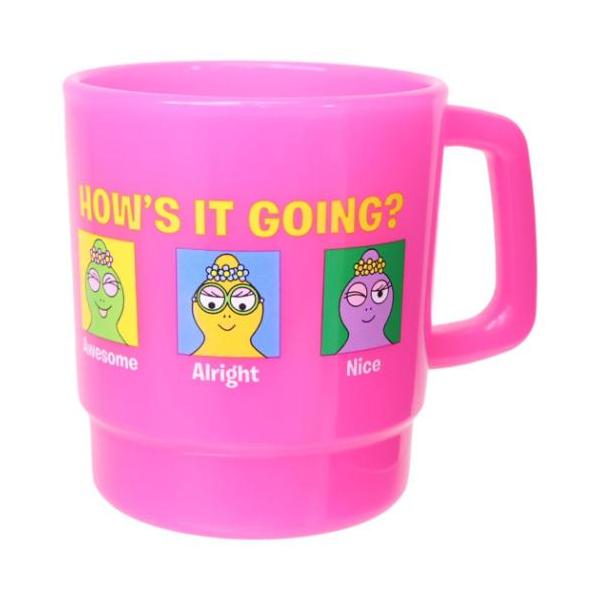 「マグカップ」 バーバパパ プラスチックマグ マグカップ HOW’S IT GOING？ PINK BARBAPAPA キャラクター HOW’S IT GOING？ランチ雑貨シリーズ 大人気[BARBAPAPA/バーバパパ]グッズにまたまた...