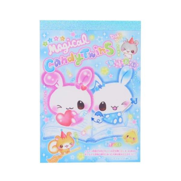 「メモ帳」 ブイメモ キャンディツインズ メモ帳 クーリア マジカルキャンディツインズ 大人気のキャンディツインズがリバイバルして新登場 新学期にぴったりな可愛らしいステーショナリーシリーズこちらは定番アイテム[プチメモ]中のメモの絵柄は6...