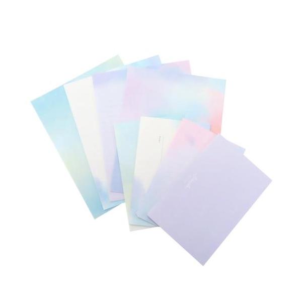 「レターセット」 レターセット ボリューミーレター ウォーターカラー クーリア たまにはメールじゃなく手描きの言葉で想いを伝えよう 毎日が楽しくなるキュートなステーショナリーシリーズこちらは特別な想いを伝えたい方に向けたトレンドボリュームレ...