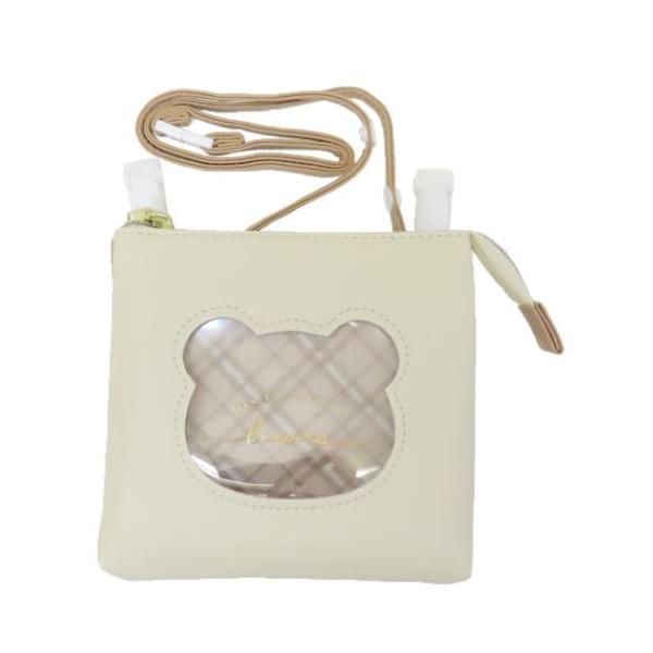 「クリップポケット」 クリップポケット ショルダー付きファスナーマルチポッケ モフモフベアーズ クーリア ポケットがない服でもクリップで簡単に取り付け出来る 毎日が楽しくなるキュートなZAKKAシリーズこちらはハンカチやティッシュ、マスクや...