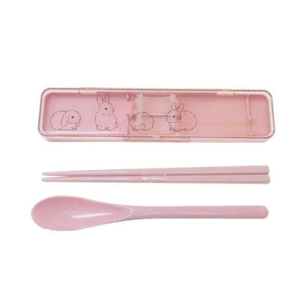 「コンビ トリオセット」 抗菌箸＆スプーンセット ミリミリ コンビセット クーリア ウサギ 大人気のミリミリシリーズの新作ランチコレクション キュートなアニマルデザインの[milimili/ミリミリ]のランチ雑貨シリーズこちらはお箸とスプー...