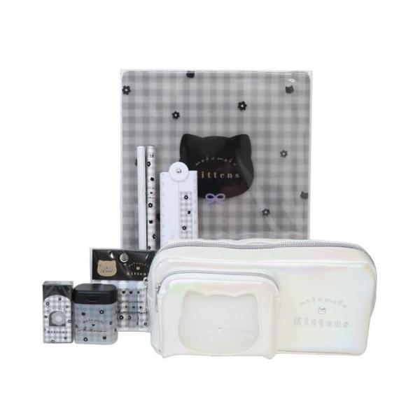 「文房具セット」 8点文房具セット モフモフアニマルズ 文具セット クーリア ホワイト チェック 入学新学期にぴったりな文具8点セット 新学期にぴったりな可愛らしいステーショナリーシリーズこちらは大好評の文具がパックになった[文房具8点セッ...