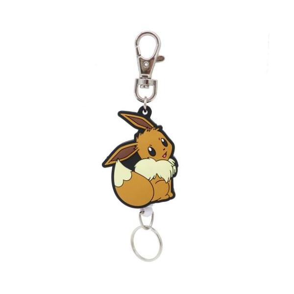 「キーホルダー」 ポケットモンスター ラバーリールキーホルダー ポケモン キーリング キャラクター イーブイメスのすがた N リールが伸びて付けたまま鍵が開けれる便利なラバーキーホルダー 大人気[POCKET MONSTER/ポケットモンス...