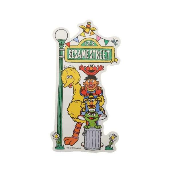 「ステッカー：キャラクター」 セサミストリート キャラクター ビッグシール ステッカー 仲間 ポール タブレットやPCを自分好みにアレンジ 大人気セサミストリートグッズにまたまた可愛いnewアイテム登場こちらは人気アイテム[ステッカー]大き...