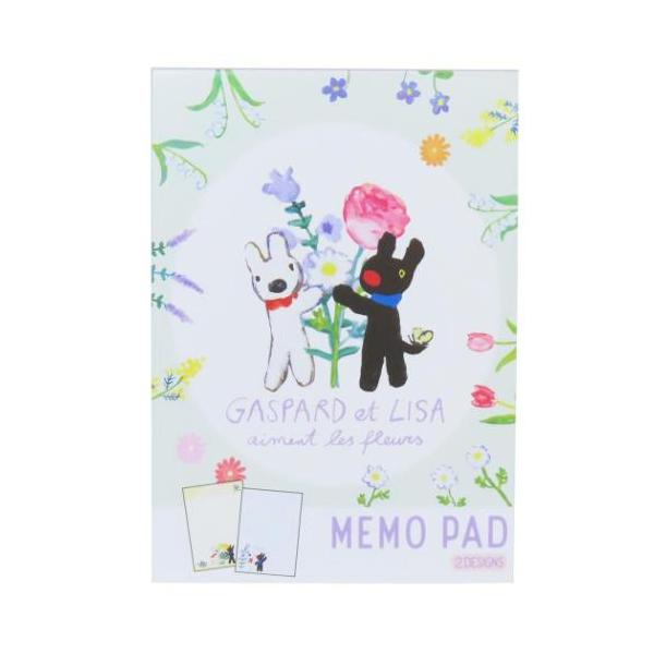 「メモ帳」 リサとガスパール A6メモ メモ帳 花 絵本キャラクター リサとガスパールの可愛いステーショナリーが登場 大人気絵本[Gaspard et Lisa]グッズからまたまた可愛いNEWアイテム登場こちらは定番人気アイテム[A6サイズ...