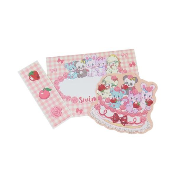 「レターセット」 ダイカットレター スイマー レターセット SWIMMER S＆C ケーキ スイマーの可愛いステーショナリーが登場 人気雑貨ブランド[SWIMMER/スイマー]グッズにまたまた可愛いnewアイテム登場こちらは大切なメッセージ...