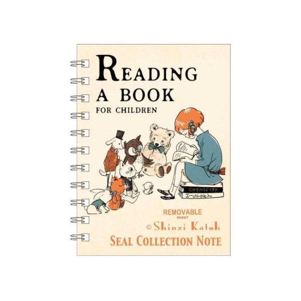 「シール帳」 シンジカトウ グッズ シール帳 キャラクター シール手帳 Reading a book シールのコレクションを可愛い手帳にまとめちゃおう 熊本県出身の雑貨デザイナー絵本作家[Shinzi Katoh/シンジ カトウ]の新作雑貨...
