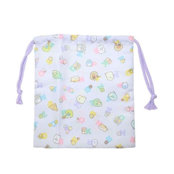 「巾着袋」 すみっコぐらし サンエックス キャラクター 巾着袋 きんちゃくポーチM 総柄 新入学 着替えを入れたり、運動靴をいれるのにぴったりな巾着 大人気[すみっこぐらし]のスクール雑貨シリーズこちらはとっても可愛い[きんちゃく袋M]体操...