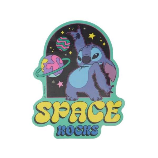「ステッカー：キャラクター」 リロ＆スティッチ ディズニー キャラクター ダイカットシール キャラクターステッカー スペースロック 車やバイク、カバンやステーショナリーなどいろんなトコに… 大人気ディズニーキャラクターグッズにまたまた可愛い...