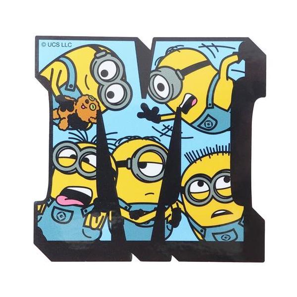 「ステッカー：キャラクター」 ミニオンズ キャラクター ビッグシール ダイカットビニールステッカー M 車やバイク、カバンやステーショナリーなどいろんなトコに… 2022年7月公開 映画[ミニオンズ フィーバー]ますます盛り上がる[MINI...