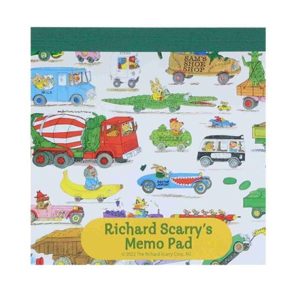 「メモ帳」 メモ帳 リチャードスキャリー スクエアメモ くるま スモールプラネット 電話メモなどに便利なスクエアブロックメモ アメリカの人気絵本作家[Richard Scarry/リチャード スキャリー]のキュートなステーショナリーシリーズ...