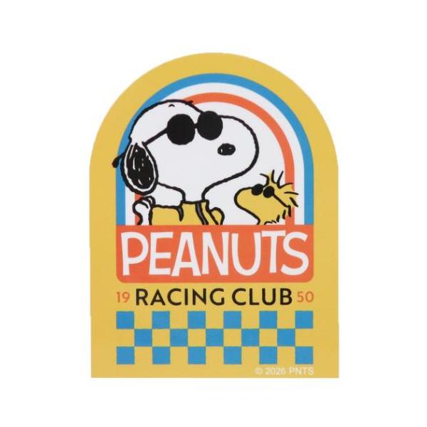 「ステッカー：キャラクター」 スヌーピー キャラクターステッカー ダイカットシール レーシングクラブ ピーナッツ キャラクター 車やバイク、カバンやステーショナリーなどいろんなトコに… 大人気PEANUTS/SNOOPYグッズにまたまた可愛...