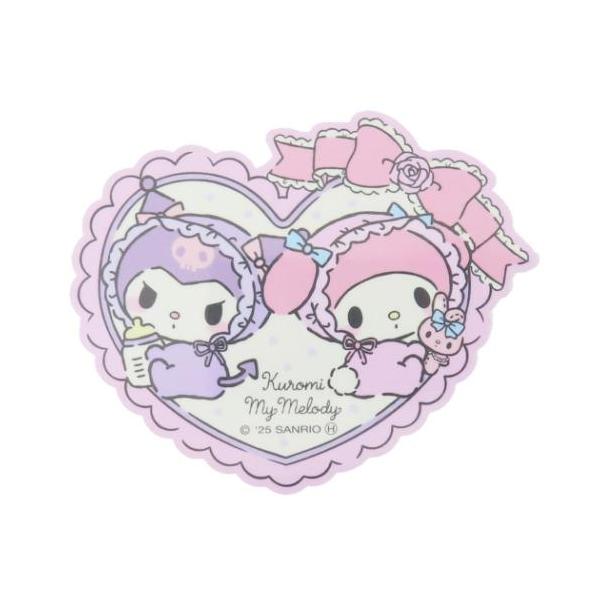 「ステッカー：キャラクター」 ダイカットシール マイメロディ＆クロミ キャラクターステッカー サンリオ ベビー ダイカットビニールステッカー デコシール 耐水性 車やバイク、カバンやステーショナリーなどいろんなトコに… 大人気サンリオキャラ...