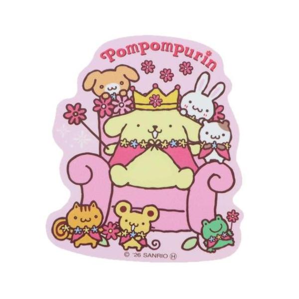 「ステッカー：キャラクター」 ポムポムプリン キャラクターステッカー ダイカットシール マジカルプリン サンリオ キャラクター 車やバイク、カバンやステーショナリーなどいろんなトコに… 大人気サンリオキャラクターグッズにまたまた可愛いnew...