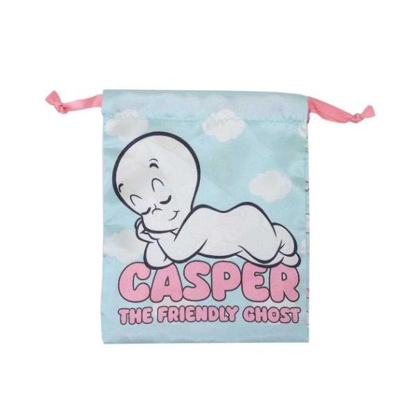 「巾着袋」 Casper キャスパー リボン巾着 巾着袋 スリーピング キャラクター 小物入れにちょうどいいかわいい巾着ポーチ 心優しくてかわいいおばけ[Casper/キャスパー]グッズにまたまた可愛いnewアイテム登場こちらは小物を可愛く...
