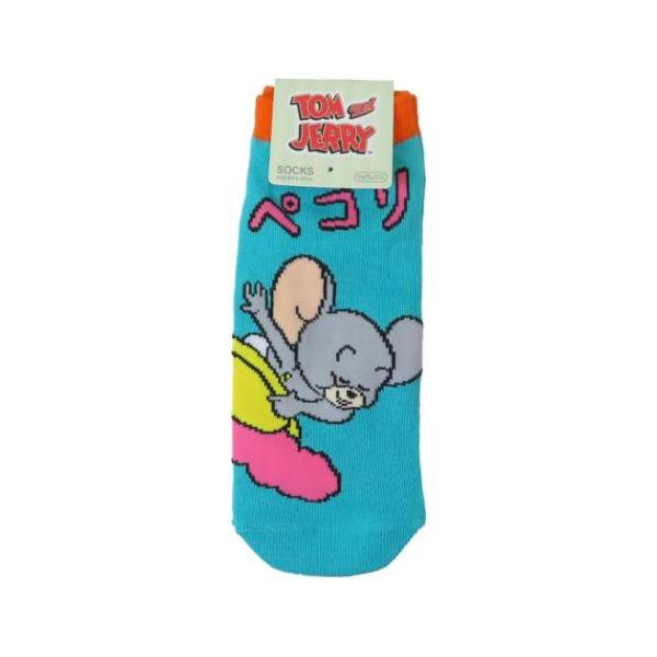 「靴下：レディース」 女性用靴下 トムとジェリー レディースソックス ワーナーブラザース タフィー ペコリ カラフルでポップなキャラックスに新作登場 大人気トム＆ジェリーグッズにまたまた可愛いnewアイテム登場こちらは定番人気アイテム[レデ...