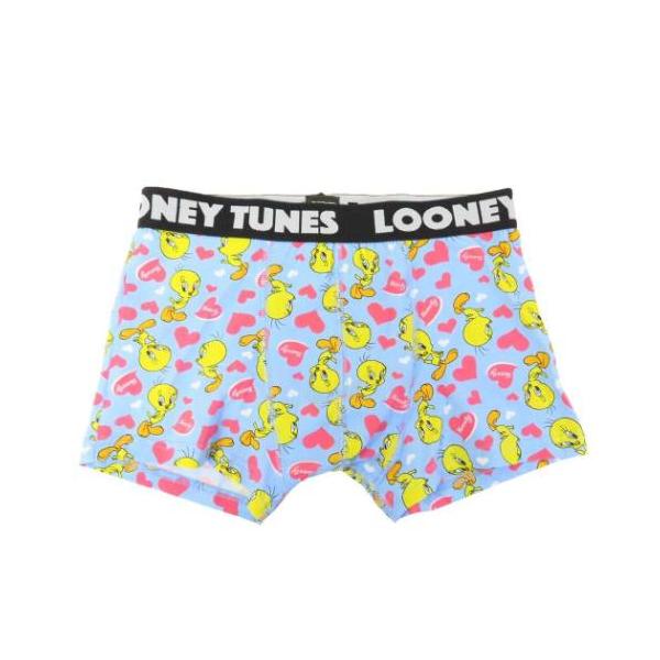 「下着：メンズ」 ルーニーテューンズ ボクサーブリーフ 男性用下着 トゥイーティー ハート LOONEY TUNES キャラクター はき心地バツグンでインパクト大のMEN'Sボクサーブリーフ 大人気[LOONY TUNES/ルーニーテューン...