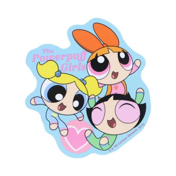 「ステッカー：キャラクター」 パワーパフガールズ キャラクター ダイカットシール キャラクターステッカー パジャマ ハート 車やバイク、カバンやステーショナリーなどいろんなトコに… スーパーパワーを持ったブロッサム バブルス バターカップの...
