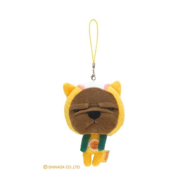 「キーホルダー」 なぎお マスコットキーホルダー ストラップ スーパーなぎおマン マネーイエロー シナダ かわいいワンコになりたいおっさん顔の子犬ブルドッグ 可愛いワンコ目指し日々精進中のおっさん顔の子犬ブル[なぎお]グッズにまたまた可愛い...