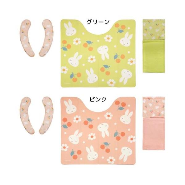「トイレ用品」 ミッフィー 絵本キャラクター トイレ用品 トイレマット＆便座シート＆ペーパーホルダーカバーセット 花とサクランボ ディックブルーナ ミッフィーの可愛いトイレタリー3点セット ディックブルーナの人気絵本[miffy/ミッフィー...