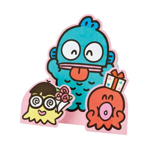 「グリーティングカード」 ハンギョドン 二つ折りダイカットカード サンリオ グリーティングカード キャラクター ハンギョドンあかんべー 贈ってももらっても楽しいグリーティングカード こちらはかわいい[二つ折りダイカットカード]大切な気持ちを...