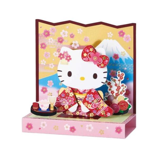 「グリーティングカード」 ハローキティ KTワフウ WA5-5 和風カード グリーティングカード ハローキティびょうぶの前で正座 サンリオ キャラクター 贈ってももらっても楽しいメッセージカード 贈ってももらっても楽しいかわいいグリーティン...
