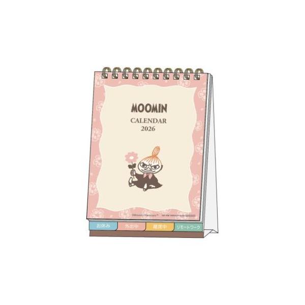 「キャラクター キッズ」 ムーミン 卓上カレンダー2026年 デスクカレンダー 2026Calendar スケジュール メッセージ付 北欧 インテリア 書き込み オフィスで活躍するメッセージが付いた卓上カレンダー 大人気[Moomin/ムー...