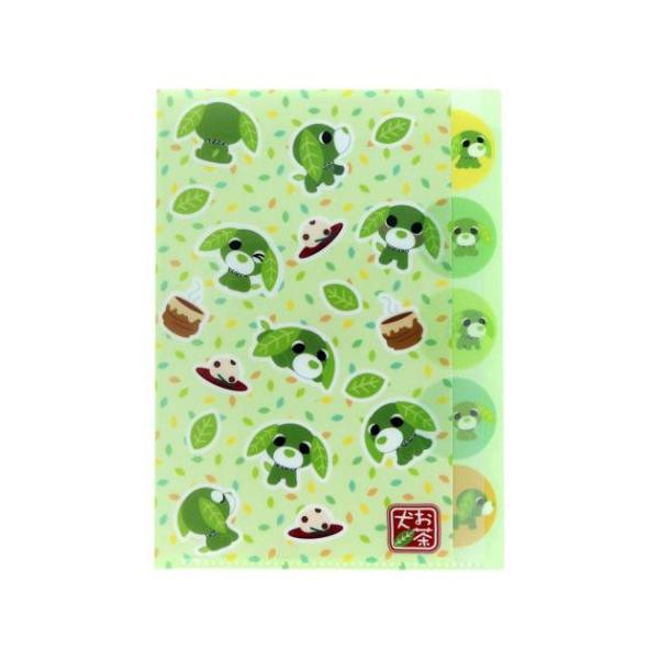 「ポケットファイル」 ポケットファイル お茶犬 ダイカットクリアファイル5P リョク サンスター文具 書類の仕分けに便利な5ポケット仕様！ 癒しをテーマにしたキャラクター[お茶犬]グッズにまたまた可愛いnewアイテム登場こちらはインデックス...