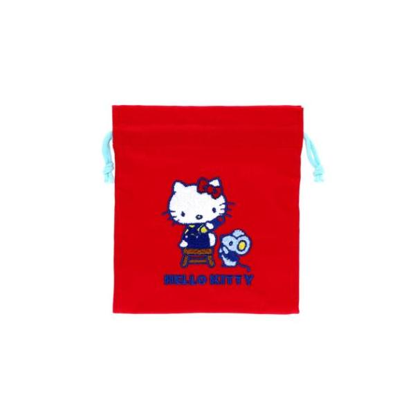 「巾着袋」 ハローキティ サガラ刺繍巾着 巾着袋 レトロ SC4 サンリオ キャラクター 懐かしいサンリオキャラクターズのレトロなシリーズ第4弾 大人気サンリオキャラクターのキュートなステーショナリーシリーズ秋冬にぴったりなはっきりしつつ落...