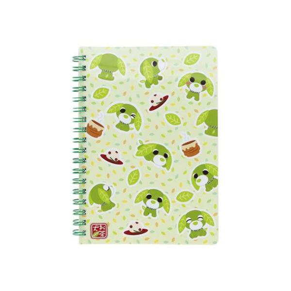 「ミニノート リングノート」 リングノート お茶犬 ＷリングノートB6 リョク サンスター文具 カバンに入れやすいB6サイズのノート 癒しをテーマにしたキャラクター[お茶犬]グッズにまたまた可愛いnewアイテム登場こちらは定番人気アイテム[...