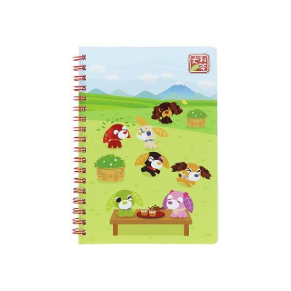 「ミニノート リングノート」 リングノート お茶犬 ＷリングノートB6 みんな サンスター文具 カバンに入れやすいB6サイズのノート 癒しをテーマにしたキャラクター[お茶犬]グッズにまたまた可愛いnewアイテム登場こちらは定番人気アイテム[...