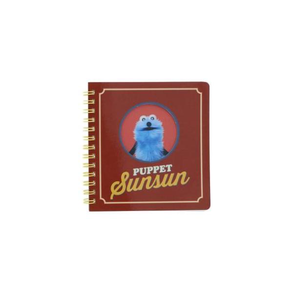 「ミニノート リングノート」 リングノート パペットスンスン 窓付きスクエアリングノート PUPPET SUNSUN レッド パペットスンスン トータルステーショナリー第2弾 SNSで人気のキャラクター[パペットスンスン]グッズにまたまた可...