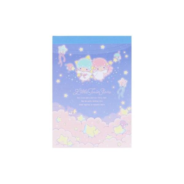 「メモ帳」 リトルツインスターズ グッズ メモ帳 キャラクター メモミニ ミニミニメモ 夜空 周年限定の特別なアートのステーショナリーシリーズ 大人気サンリオキャラクターグッズにまたまた可愛いnewアイテム登場リトルツインスターズ50周年を...
