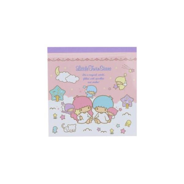 「メモ帳」 リトルツインスターズ サンリオ キャラクター メモ帳 スクエアメモ ラメ樹脂盛りの表紙が可愛い 大人気サンリオキャラクターのキュートなステーショナリーシリーズこちらは定番人気アイテム[スクエアメモ]4柄x各20枚のボリュームたっ...