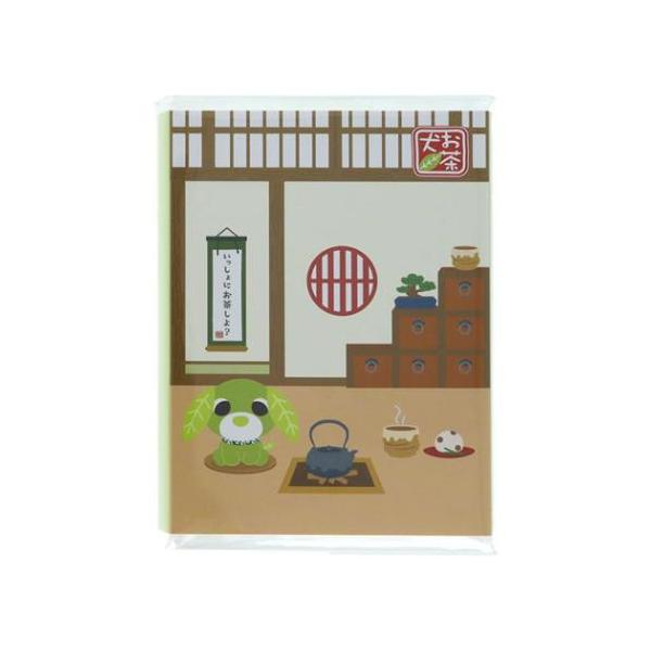 「メモ帳」 メモ帳 お茶犬 パタパタメモ リョク パタパタと台紙を広げられるブックタイプのメモ！ 癒しをテーマにしたキャラクター[お茶犬]グッズにまたまた可愛いnewアイテム登場こちらは人気アイテム[パタパタメモ]ブック型になったメモを開い...