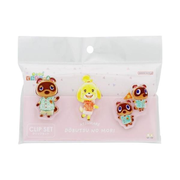 「クリップ マグネット」 クリップ あつまれどうぶつの森 アクリルクリップセット 3個セット ピンク たぬきち しずえ まめきち＆つぶきち あつまれどうぶつの森のかわいいステーショナリーシリーズ 大ヒットゲーム[あつまれ どうぶつの森]のキ...