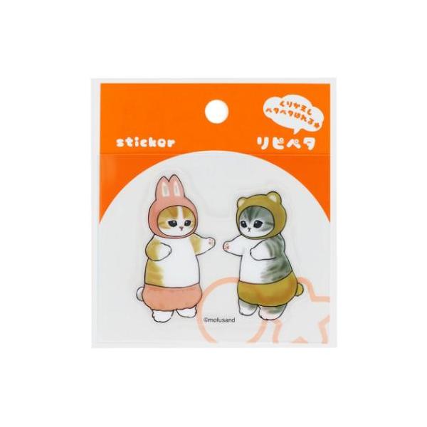 「ステッカー：キャラクター」 モフサンド mofusand キャラクター ステッカー リピペタ うさぎとくま くりかえしペタペタ貼れる もふもふにゃんこのもふもふな[mofusand/モフサンド]グッズにまたまた可愛いnewアイテム登場こち...