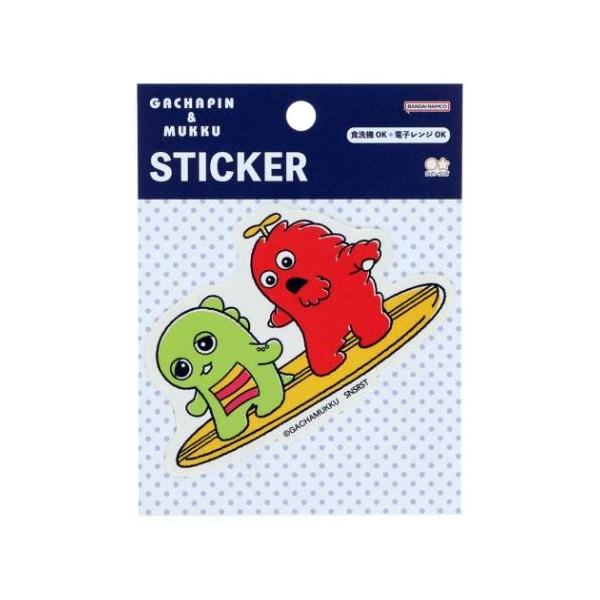 「ステッカー：キャラクター」 ガチャピン＆ムック ダイカットステッカー ダイカットシール Ｂ [BEACH]をテーマにしたおしゃれなシリーズ 幼児教育番組「ひらけ！ポンキッキ」の人気者[ガチャピン＆ムック]グッズにまたまた可愛いnewアイテ...