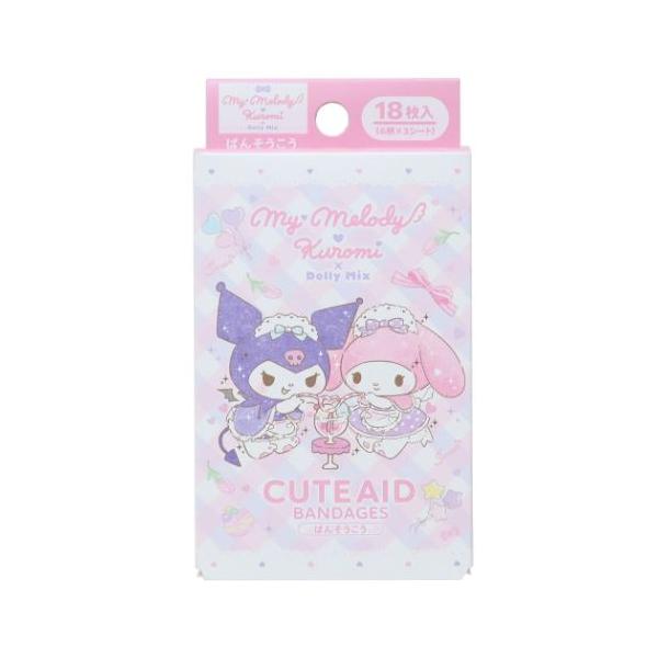 「絆創膏」 マイメロディ＆クロミ ばんそうこう サンリオ 絆創膏 キャラクター DollyMix 可愛いばんそうこうで傷口をやさしくガード 大人気サンリオキャラクターグッズにまたまた可愛いnewアイテム登場ポップでカラフルキュートな[絆創膏...