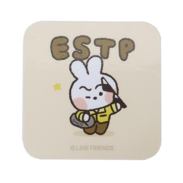 「ステッカー：キャラクター」 LINE FRIENDS minini ダイカットシール MBTIステッカー コニニD ESTP サンタン あなたのMBTIは何タイプ？ 不思議な可愛さが魅力の[LINE FRIENDS minini]グッズに...