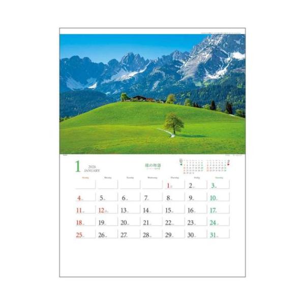 「風景 写真」 2026 Calendar 緑の物語 ヨーロッパ風景 壁掛けカレンダー2026年 フォト トーダン エコロジーをテーマにしたヨーロッパ風景カレンダー エコロジーをテーマにした世界風景カレンダー1月：チロル2月：ベサルー3月：...