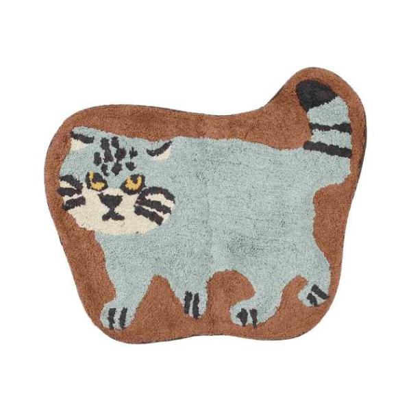 「ミニマット」 フロアマット マット マヌルネコ ねこ トモコーポレーション ネコ好きのお客様の心を掴むビジュアルのタフティングマット 毎日が楽しくなるキュートなZAKKAシリーズこちらはお部屋の雰囲気を明るくしてくれる[ミニマット]玄関マ...